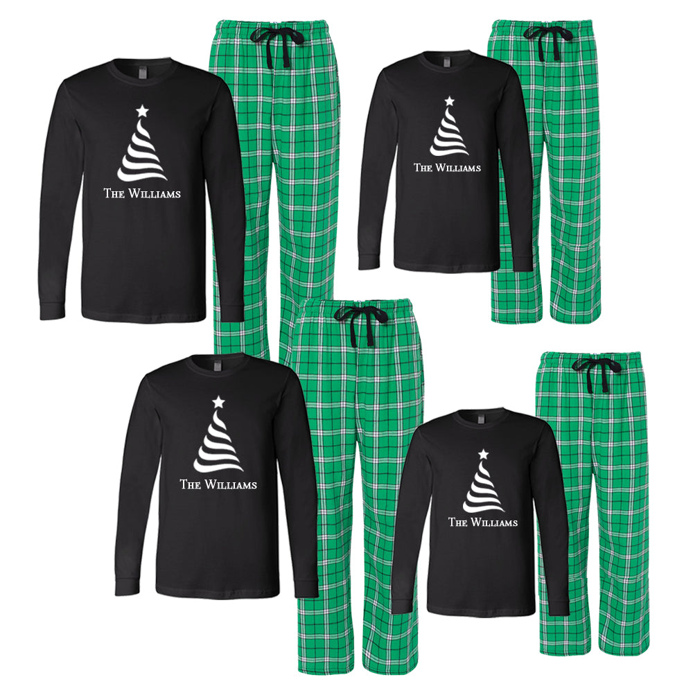 Personalized Family Christmas Tree Matching Pajama Set – Cotton Sisters